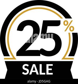 25 percentage circle discount tag icons collection. Set of red and ...