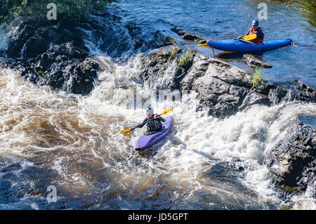 Llangollen Whirewater canoeing Stock Photo - Alamy