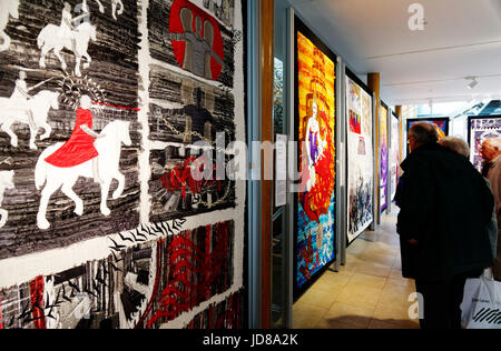 Threads through Revelation tapestry display in Norwich Cathedral in ...