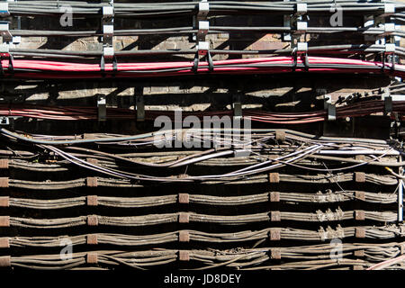 London underground network power supply cables in bright sunshine Stock ...
