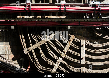 London underground network power supply cables in bright sunshine Stock ...