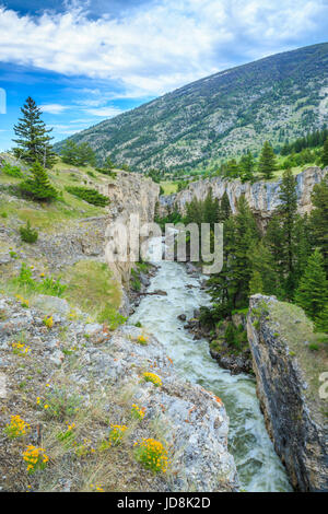 boulder river falls and canyon at natural bridge and falls recreation ...