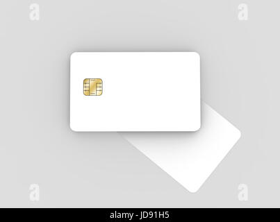 blank chip cards for design uses, isolated light gray background, 3d ...