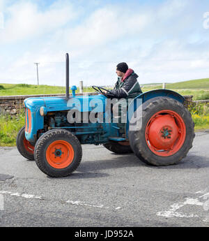 Tractor at Ness Isle of Lewis Western Isles Outer Hebrides Scotland ...