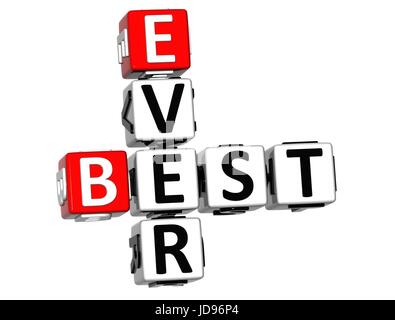3D Best Expert Crossword on white background Stock Photo - Alamy