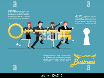 Business infographic for Key to Success concept. Vector illustration ...