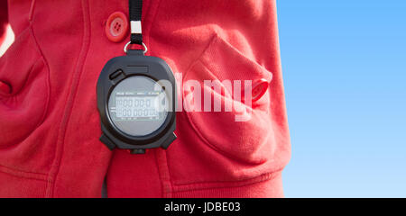 Stopwatch hanging in the body Stock Photo - Alamy