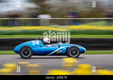 1957 Cooper-Climax T43 with driver Malcolm Cook during the Brabham ...