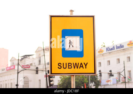 Subway sign board Stock Photo - Alamy