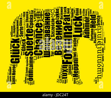 Good luck in different languages word cloud Stock Photo - Alamy