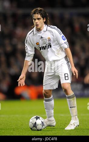 FERNANDO GAGO REAL MADRID ANFIELD LIVERPOOL ENGLAND 10 March 2009 Stock ...