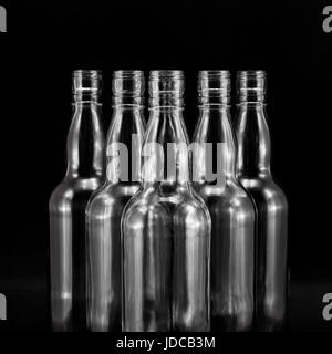 empty bottles collection, colorless, isolated Stock Photo - Alamy