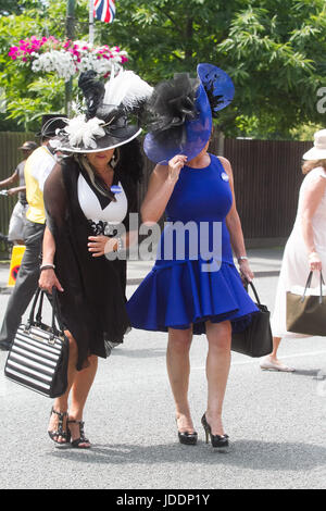 Racegoers on day one of Royal Ascot at Ascot Racecourse, Berkshire ...