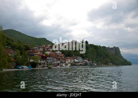Village Trpejca at Lake Ohrid, south of Macedonia Stock Photo - Alamy