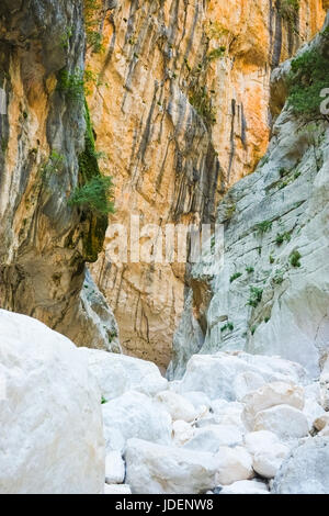 Narrow Gorroppu Canyon near Dorgali, Sardinia, Italy Stock Photo - Alamy