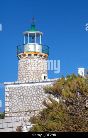 Skinari Lighthouse tower. It was manufactured in 1897, located In Zante ...