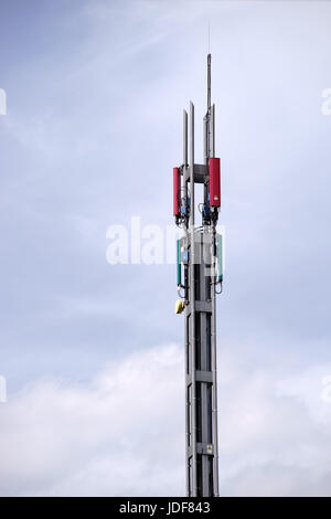 A receiving and transmitting antenna of a TV transmitter station Stock ...