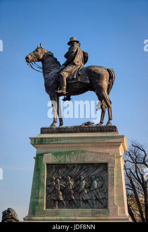 Bronze statue of General Ulysses S. Grant on horseback, centerpiece of ...