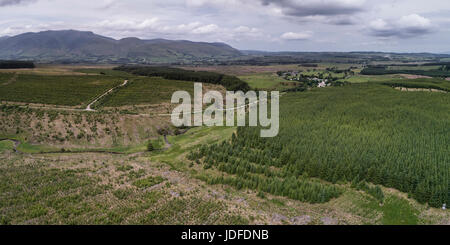 Matterdale aerial panorama Stock Photo - Alamy