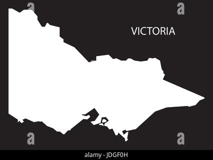 Victoria Australia Map Black Silhouette. VIC, Australian State Shape ...