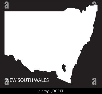 New South Wales Australia Map Black Silhouette. NSW, Australian State ...