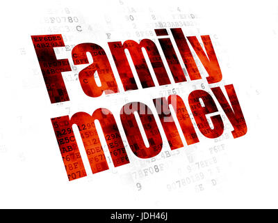 Banking concept: Family Money on grunge wall background Stock Photo - Alamy