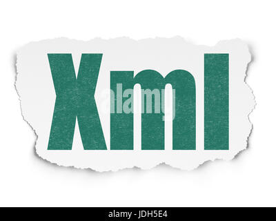 Programming concept: Xml on Torn Paper background Stock Photo - Alamy