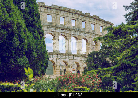 Pula old city center, Croatia. 2016 Stock Photo - Alamy