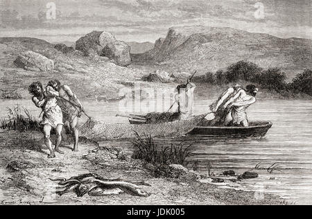 Prehistoric Man, Stone Age Fishing Stock Photo - Alamy