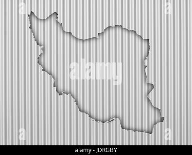 Map of Iran on corrugated iron Stock Photo - Alamy