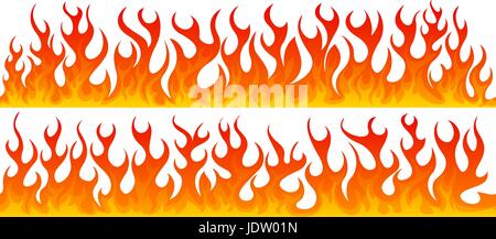 Seamless fire flames line vector set Stock Vector Image & Art - Alamy