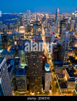 A high angle overhead view of Chicago skylines Stock Photo - Alamy