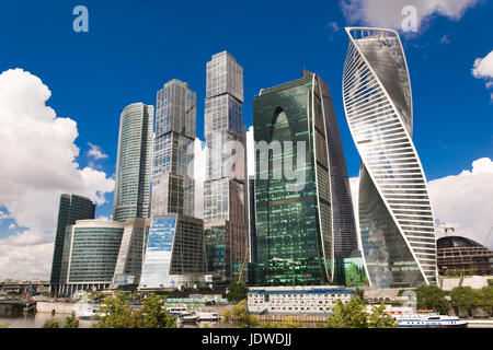 Moscow skyline of buildings and landmarks, Russia. Vector Stock Photo ...