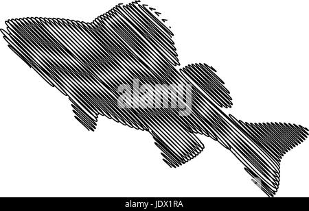 perch silhouette vector, (Perca fluviatilis Stock Vector Image & Art ...
