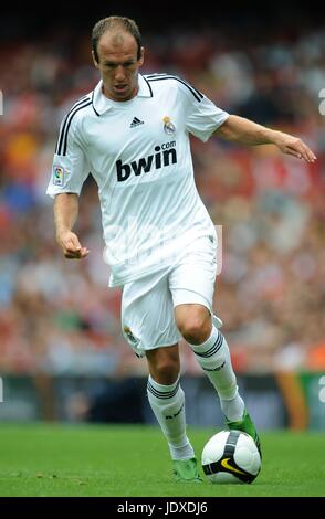 ARJEN ROBBEN REAL MADRID EMIRATES STADIUM LONDON ENGLAND 02 August 2008 ...
