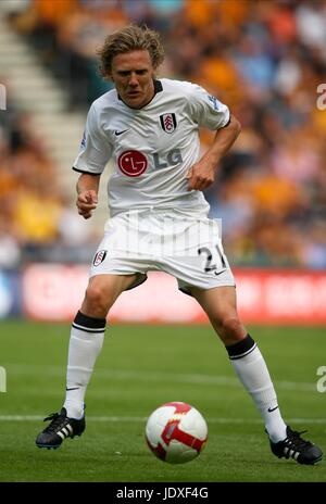 JIMMY BULLARD FULHAM FC KC STADIUM HULL ENGLAND 16 August 2008 Stock ...