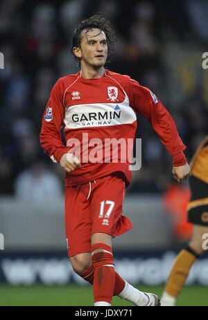 TUNCAY SANLI MIDDLESBROUGH FC MOLINEUX STADIUM WOLVERHAMPTON ENGLAND 24 ...