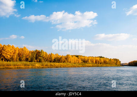 The Ural River is a natural border between Europe and Asia Stock Photo ...