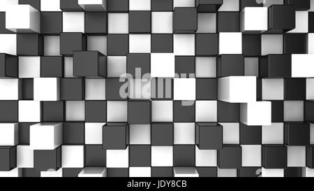 Abstract checker background with boxes on different levels Stock Photo ...