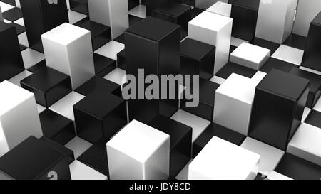 Abstract checker background with boxes on different levels Stock Photo ...