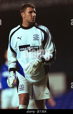 PAUL GERRARD EVERTON FC GOODISON PARK EVERTON 15 September 2001 Stock ...