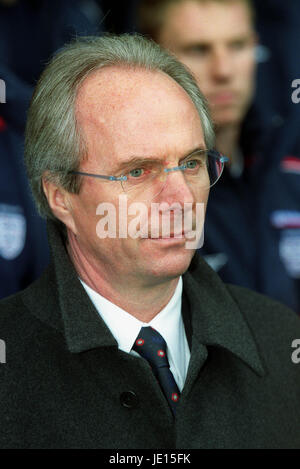 England Coach Sven Goran Eriksson watches England training at Arsenal's ...