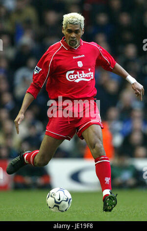 ABEL XAVIER LIVERPOOL FC LIVERPOOL ANFIELD 23 February 2002 Stock Photo ...