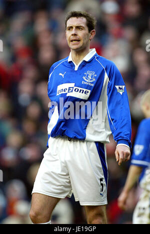 DAVID WEIR EVERTON FC LIVERPOOL GOODISON PARK 25 August 2001 Stock ...