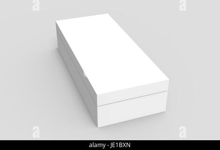 right tilt white 3d rendering blank open rectangular box with float box ...