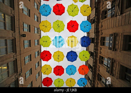 An art installation called the Umbrella Project, which sees 200 ...