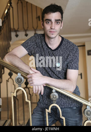 Nacho Sanchez poses during a photo session for 'Ivan And The Dogs' by ...