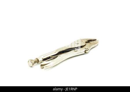 Used and old locking pliers usually for construction industry Stock ...