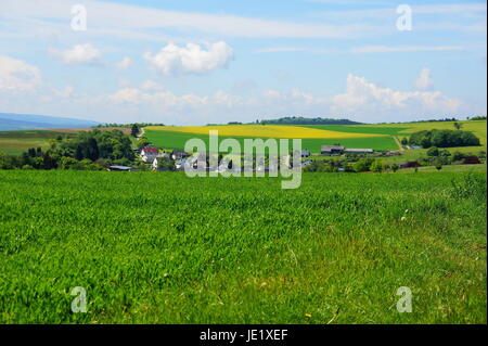 kleines Dorf Elzerath bei Morbach im Hunsrück Panorama Stock Photo - Alamy