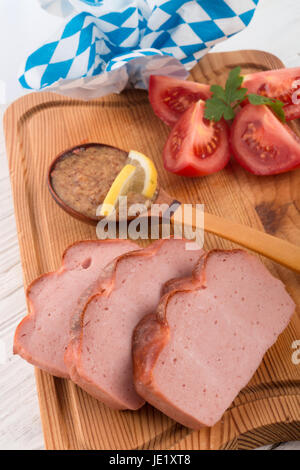 german liver cheese Stock Photo - Alamy
